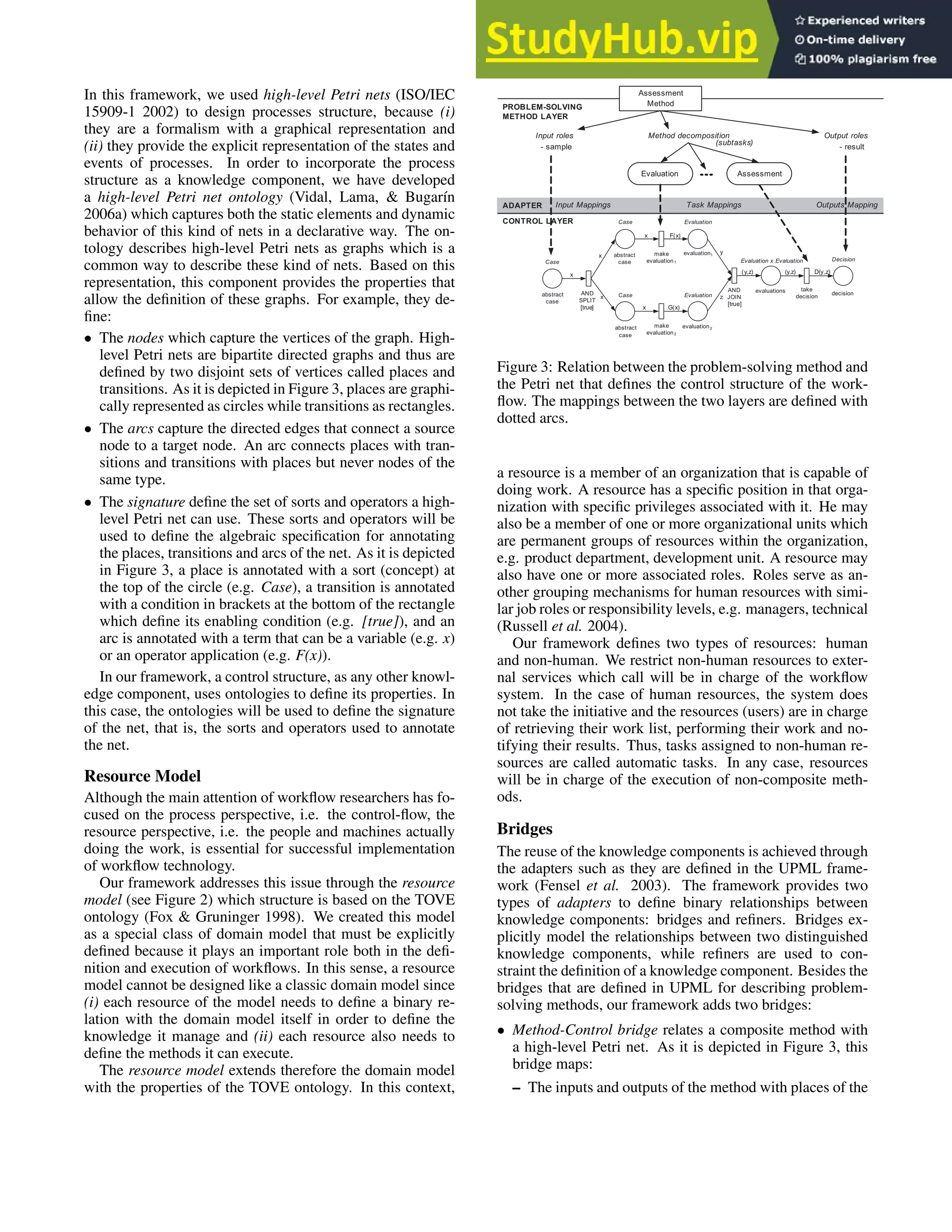 A Framework For Unifying Problem Solving Knowledge And Workflow