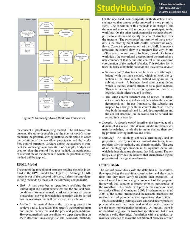 A Framework For Unifying Problem Solving Knowledge And Workflow Modeling Pdf