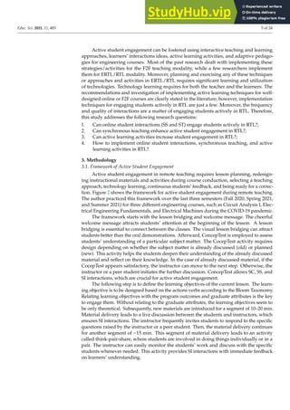 A Framework of Implementing Strategies for Active Student Engagement in ...