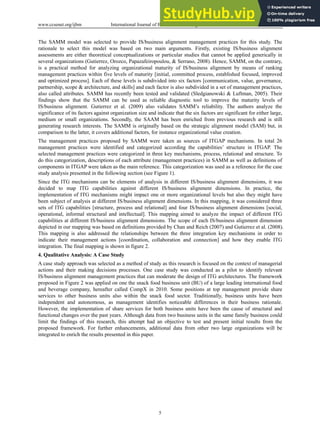 A Framework Of IS Business Alignment Management Practices To Improve The Design Of IT Governance ...