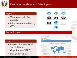 EvalOSS : A Framework to Evaluate Open Source Software | PPT
