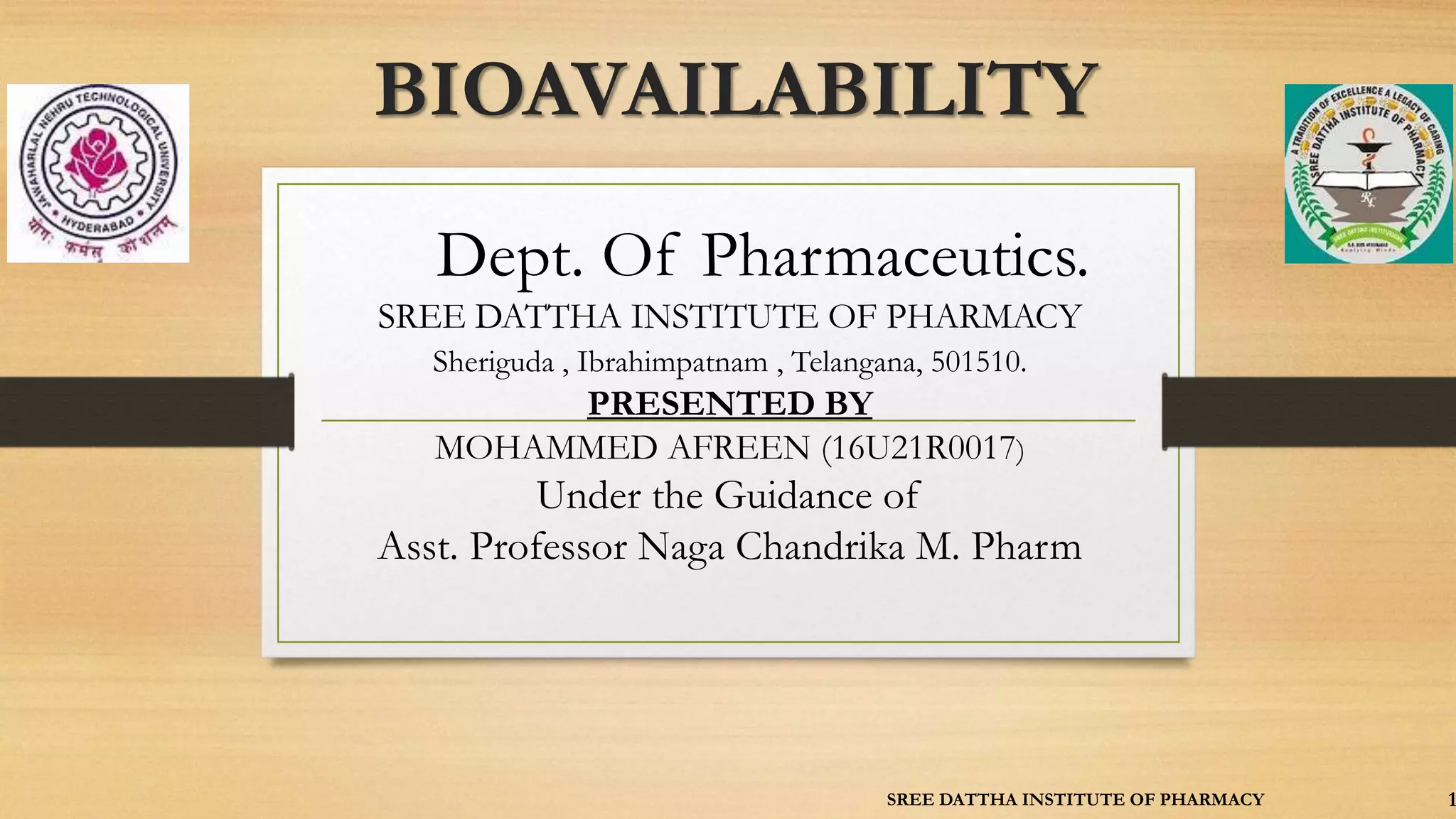 Bioavailability | PPT