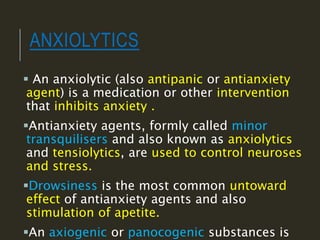anxiolytics | PPTX