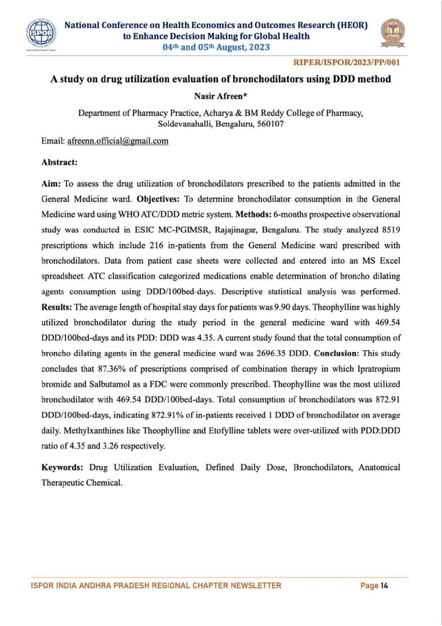 A study on drug utilization evaluation of bronchodilators using DDD ...