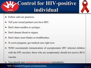 Prevention and control of aids | PPT
