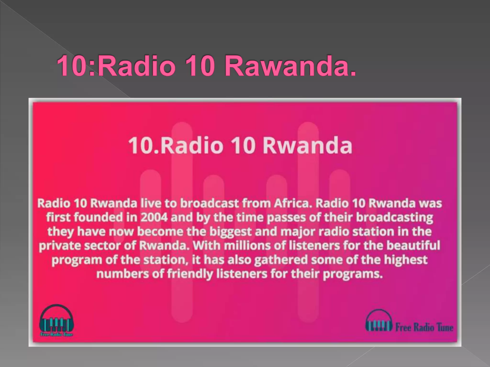TOP 10 RADIO STATIONS AFRICA | PPTX