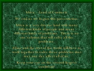 Africa, Land of Contrasts | PPT