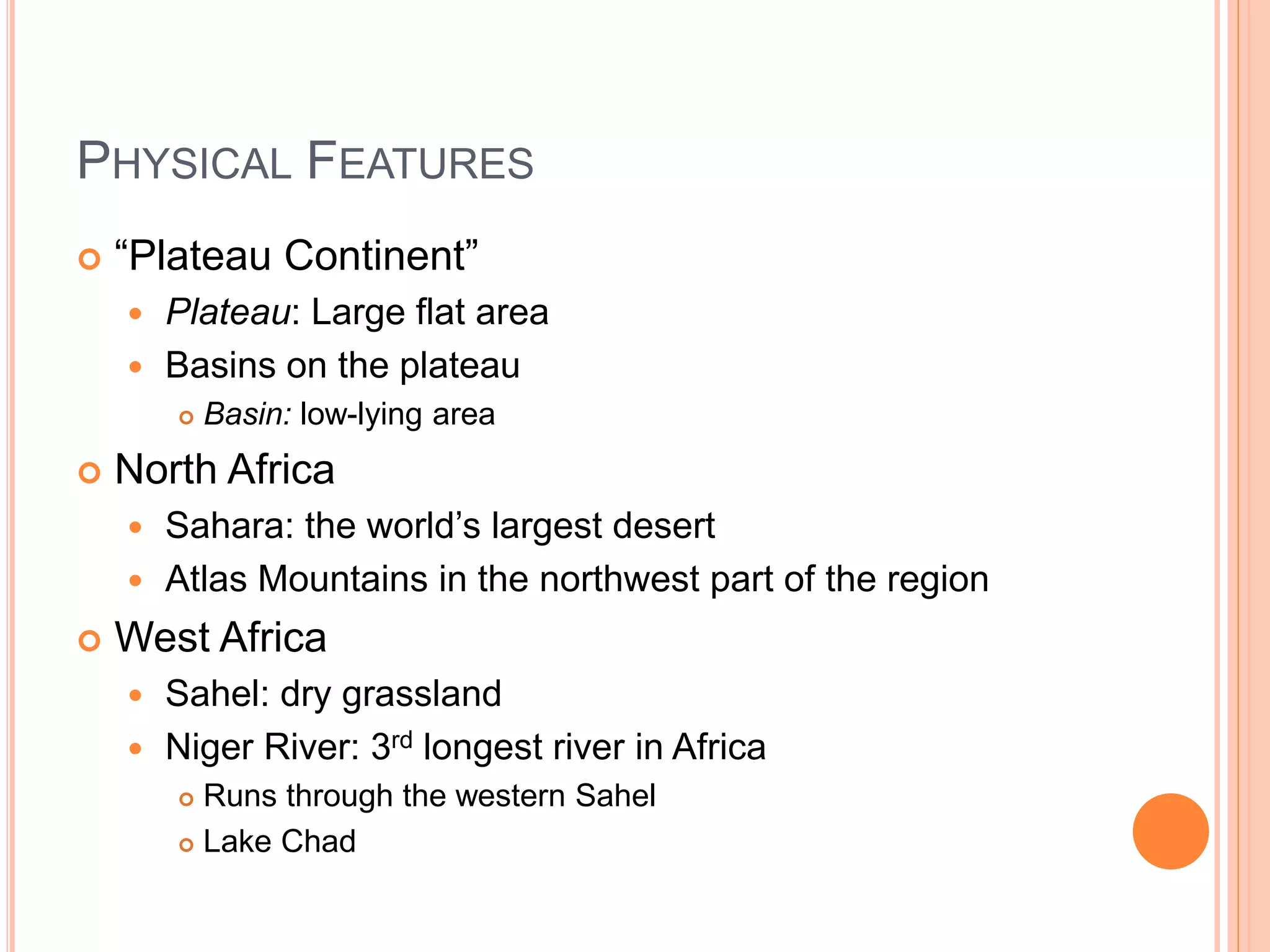 Africa physical geography | PPTX