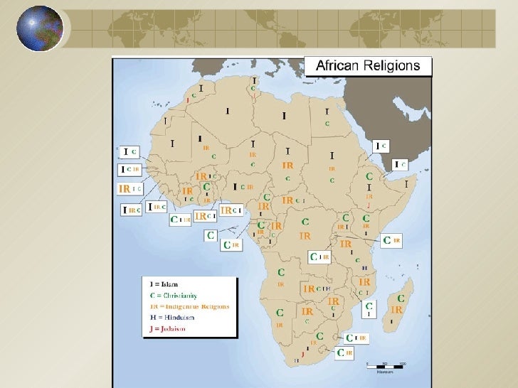 5 Religions Map Of Africa - Map