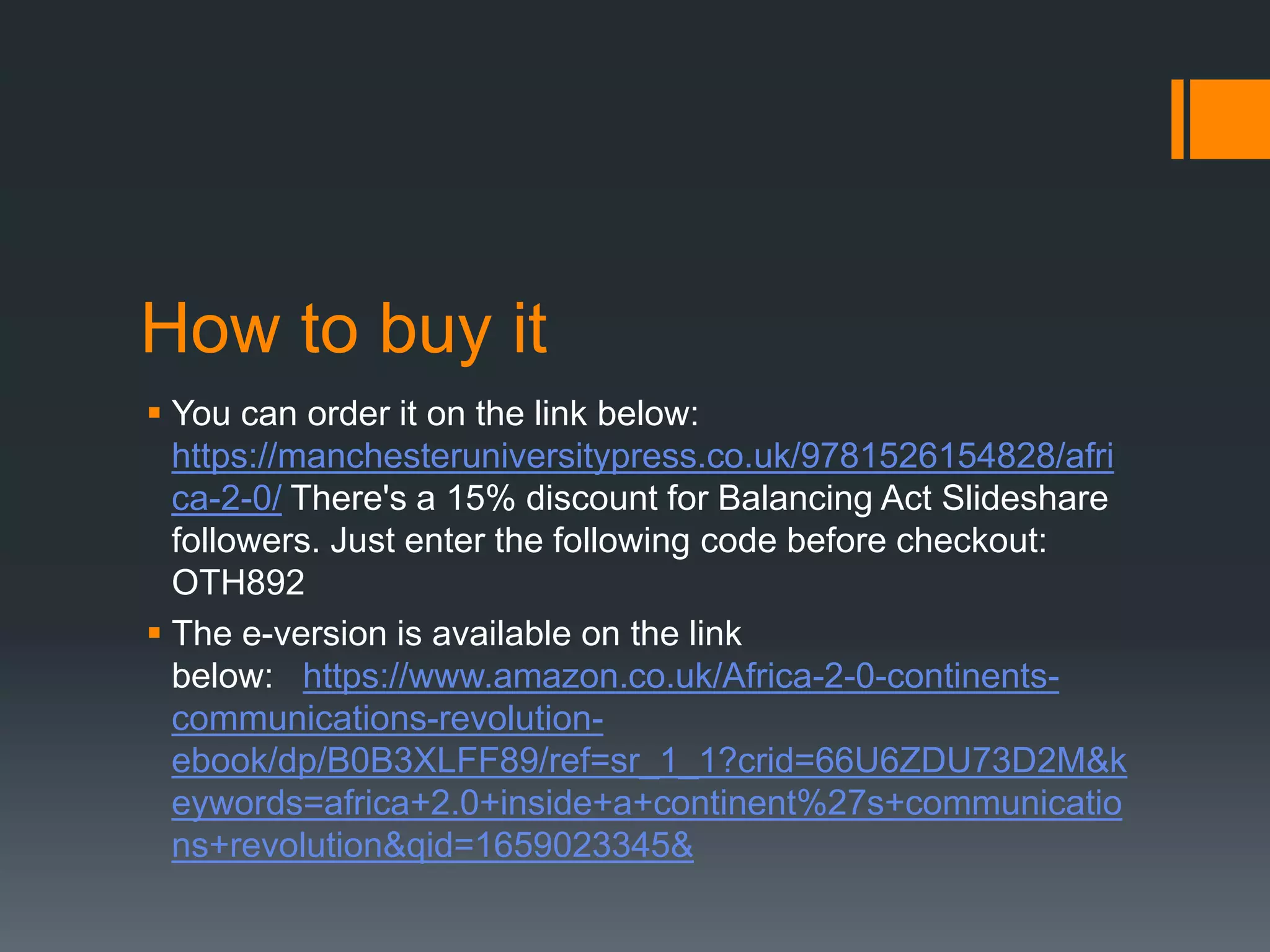 Africa 2.0 - Inside a Continent's Communications Revolution | PPTX