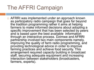Charles Chikapa : The role of community radio in climate adaptation | PPTX