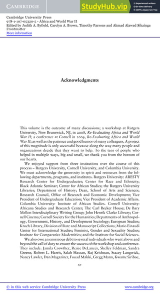 Africa And World War II | PDF