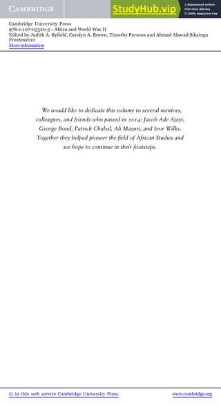 Africa And World War II | PDF