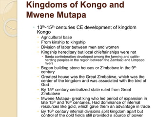 Africa before the arrival of the europeans | PPT