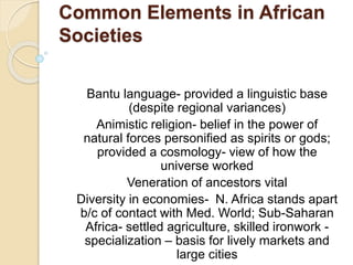 Africa before the arrival of the europeans | PPTX