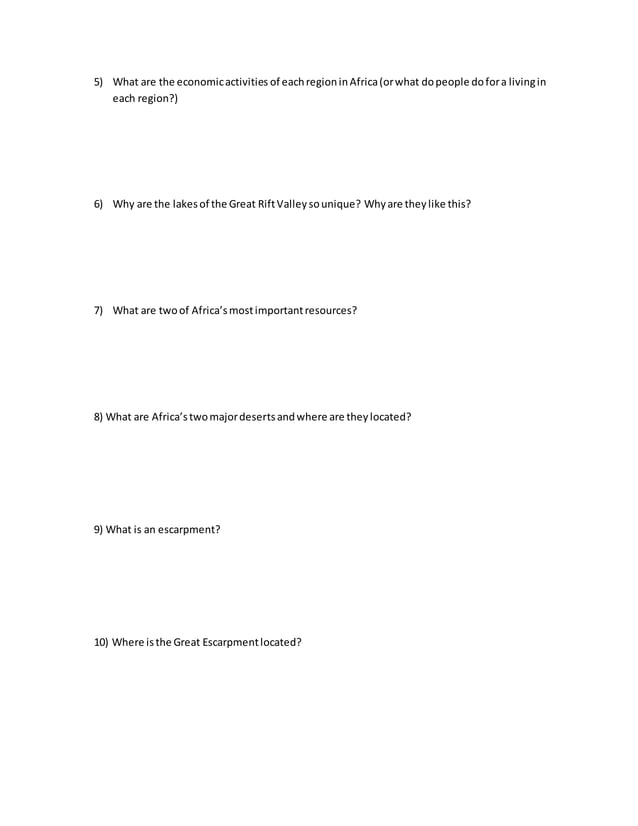 Africa geography ppt | PDF