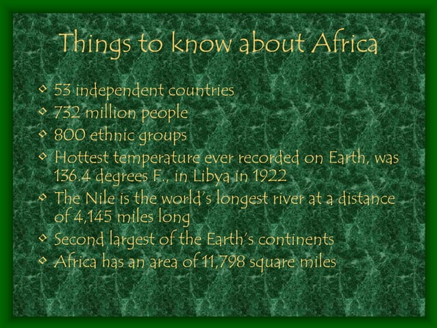 Africa, Land Of Contrasts | PPT