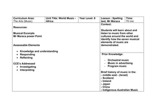 Africa lesson plan | PPT