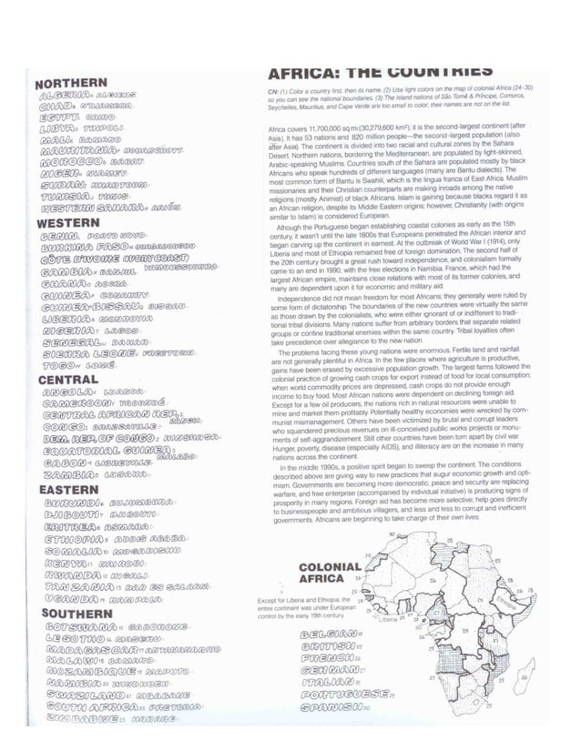 Africa map packet | PDF