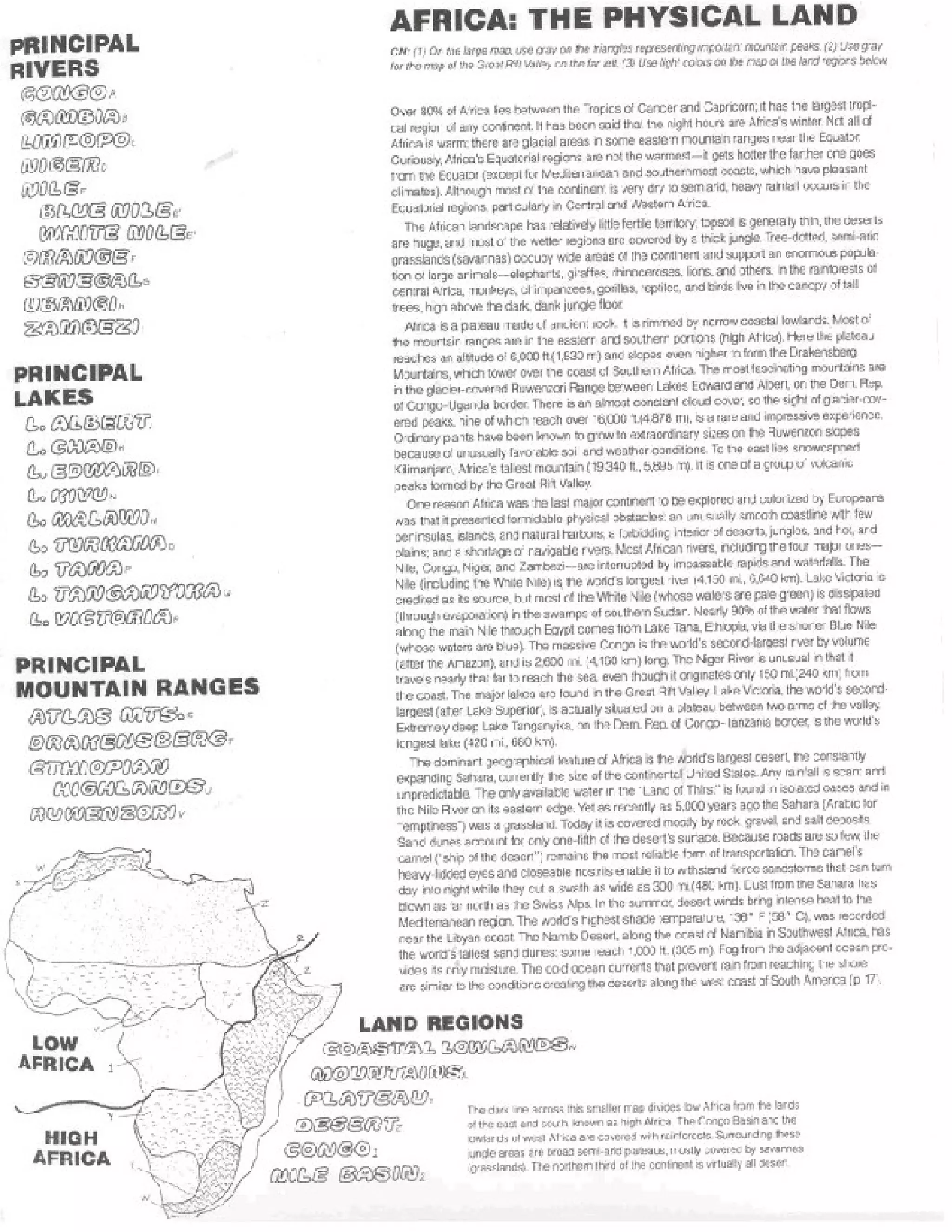 Africa map packet | PDF