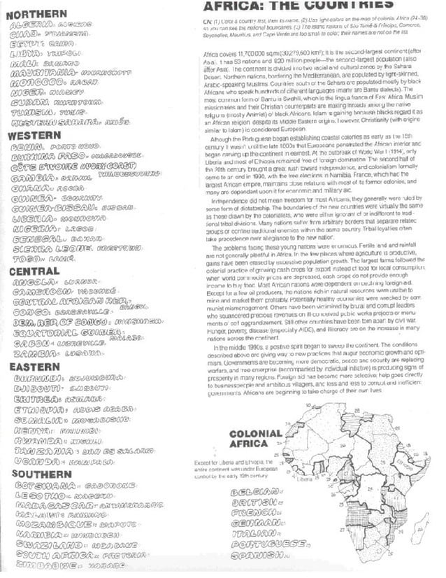 Africa map packet | PDF