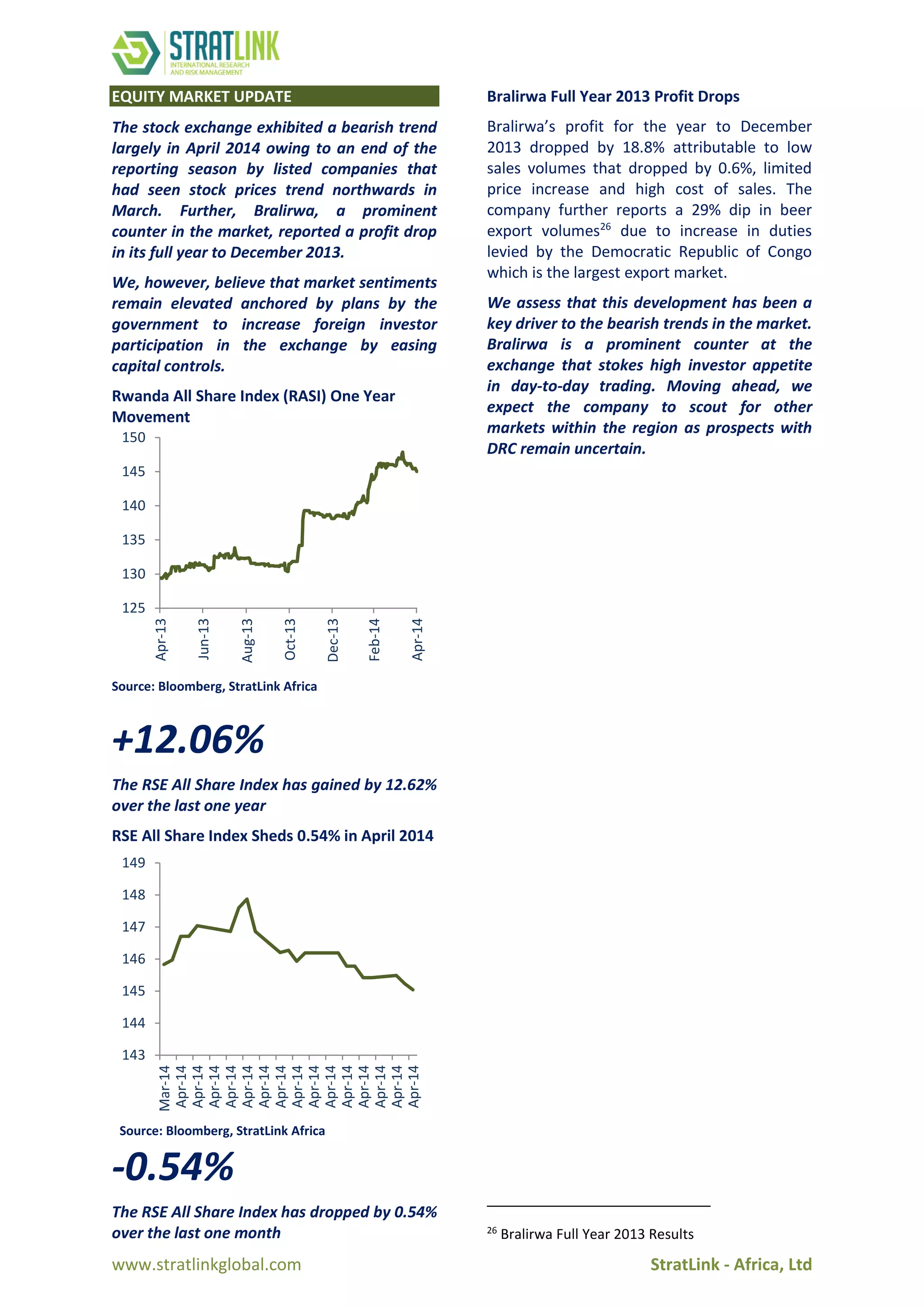 Africa market update may 2014 stratlink global | PDF