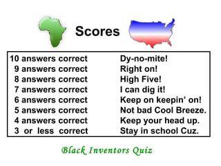 African American Inventors Quiz | PPS