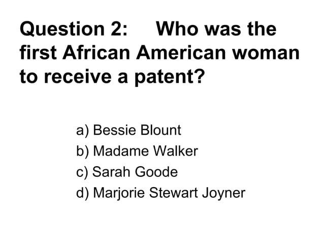 African American Inventors Quiz | PPS