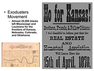 African American Experience Post Civil War | PPTX