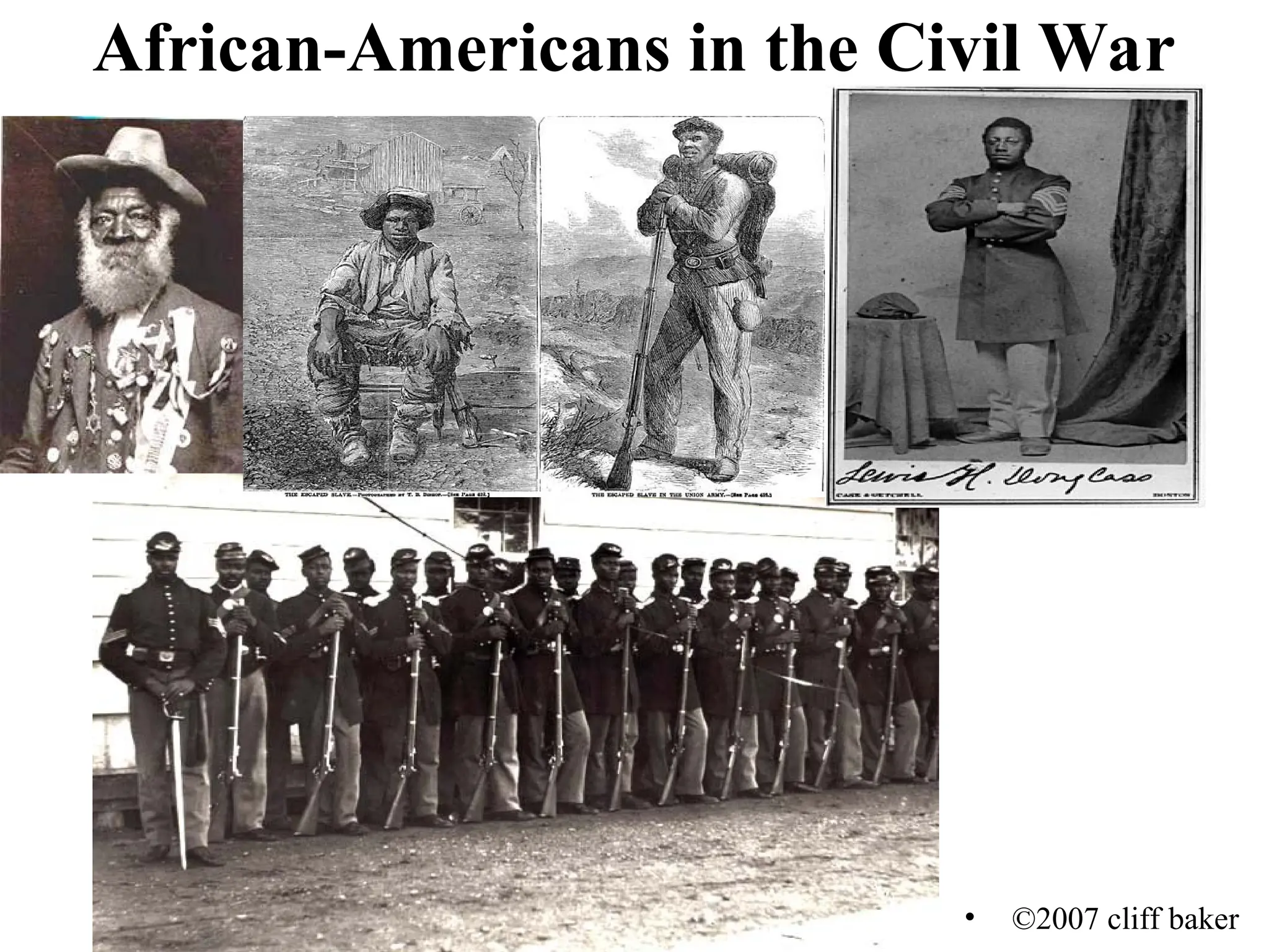 African-Americans in the Civil War.ppt African Americans role in Civil ...