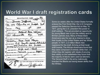 African-Americans in the Great War | PPTX