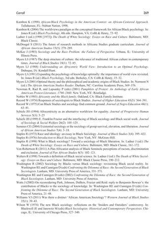 An Introduction to African Centered Sociology: Worldview, Epistemology ...