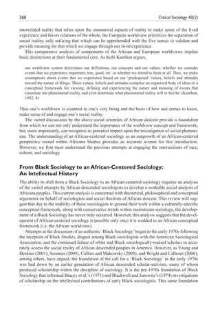 An Introduction to African Centered Sociology: Worldview, Epistemology ...