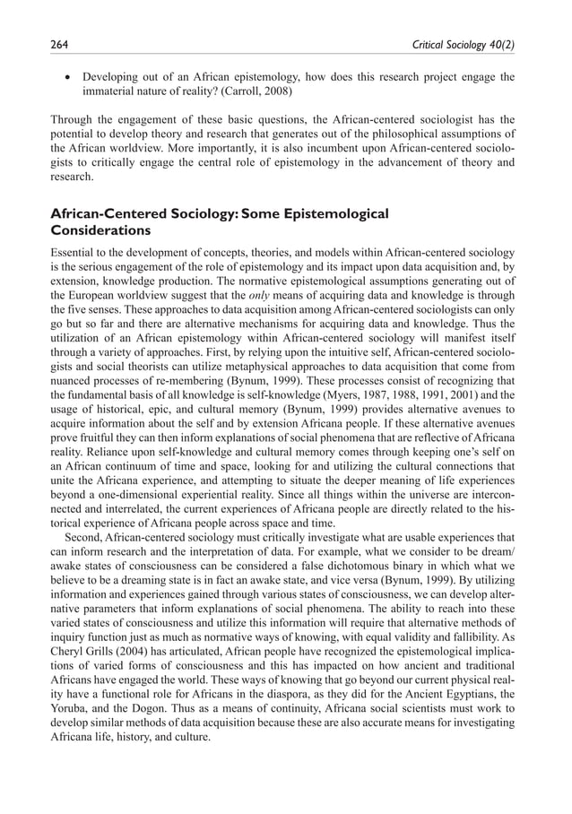 An Introduction to African Centered Sociology: Worldview, Epistemology ...