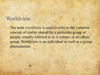 African americanculture&worldview | PPTX
