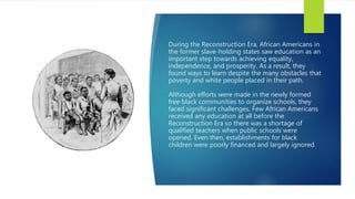 African american education 19th cent | PPT
