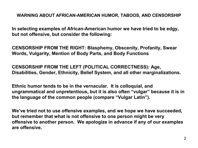 African American Humor | PPT
