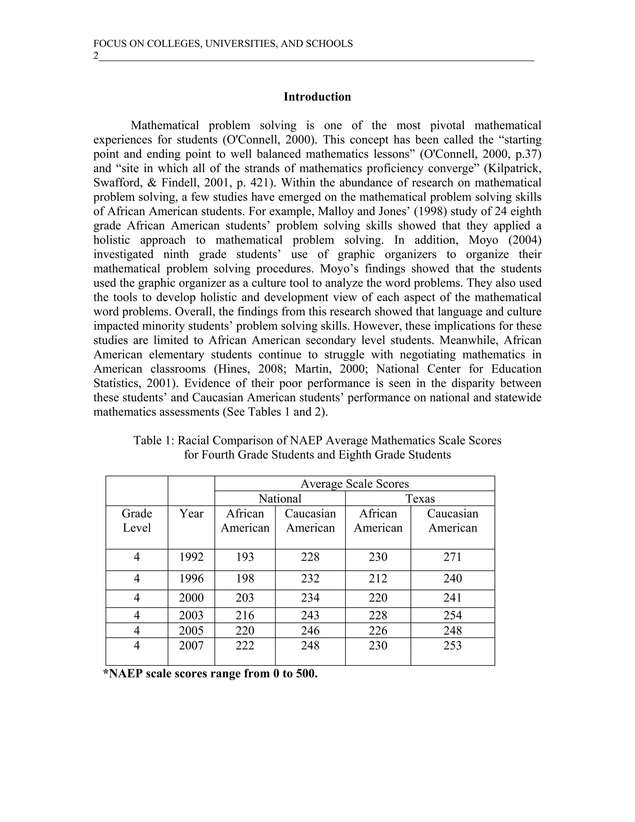 AN IN-DEPTH ANALYSIS OF THE COGNITIVE AND METACOGNITIVE DIMENSIONS OF AFRICAN AMERICAN ...