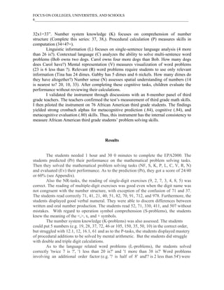 AN IN-DEPTH ANALYSIS OF THE COGNITIVE AND METACOGNITIVE DIMENSIONS OF ...