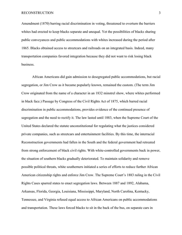 African american reconstruction | PDF