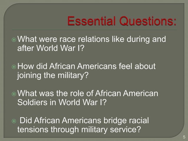 African American soldiers in WWI part 2 | PPTX