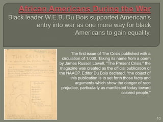 African american soldiers in WWI part 1 | PPTX