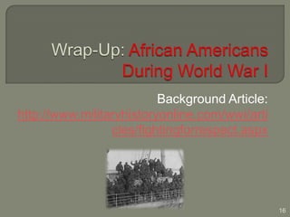 African american soldiers in WWI part 1 | PPTX
