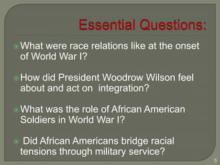 African american soldiers in WWI part 1 | PPTX