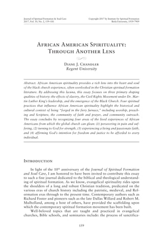 African American Spirituality: Through Another Lens | PDF
