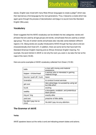 African American Vernacular English | PDF