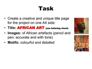 African Art-Secondary Education | PPTX