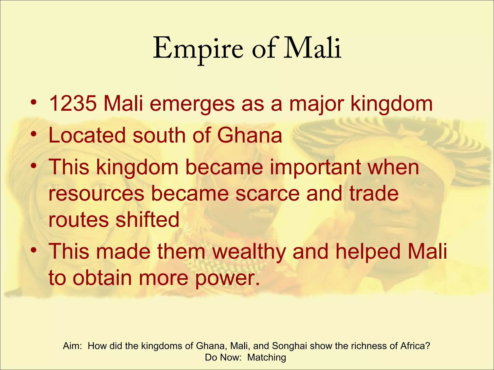 African Civilizations Ghana & Mali | PPT