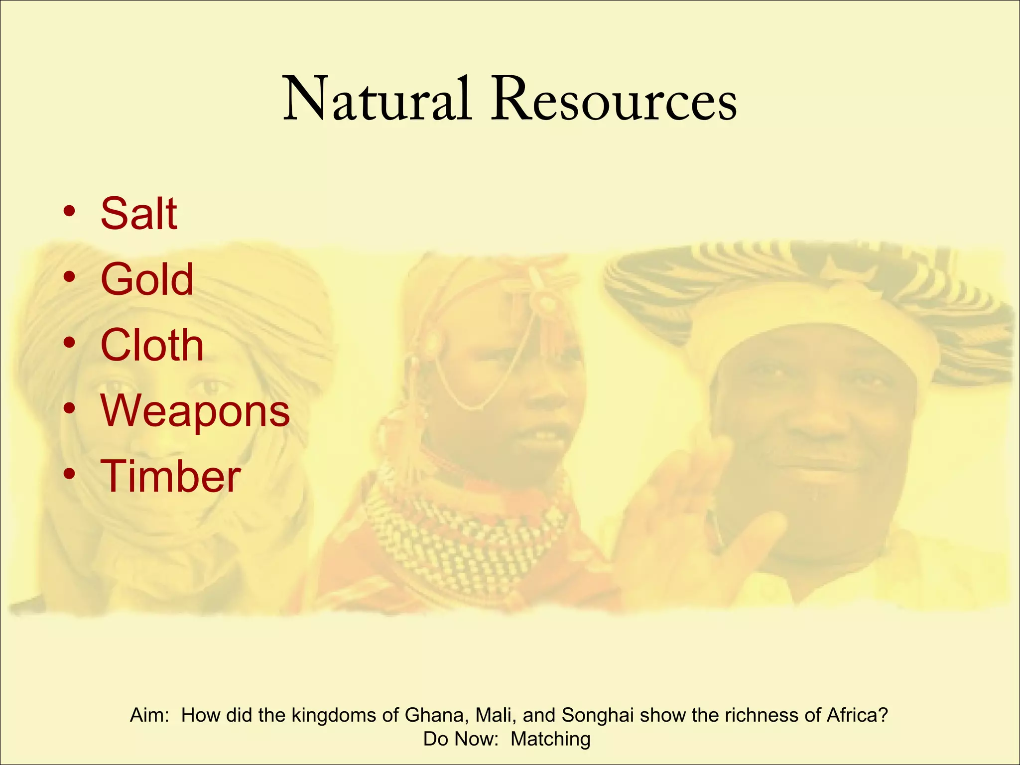 African Civilizations Ghana & Mali | PPT