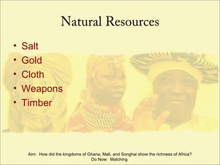 African Civilizations Ghana & Mali | PPT